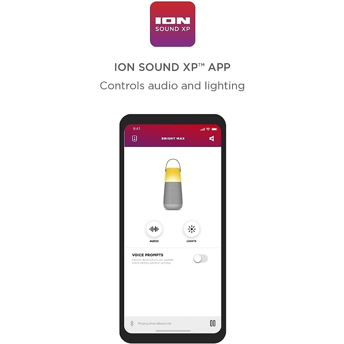 Ion Audio Bright Max Indoor/Outdoor 360 Degree Bluetooth Speaker (Renewed)