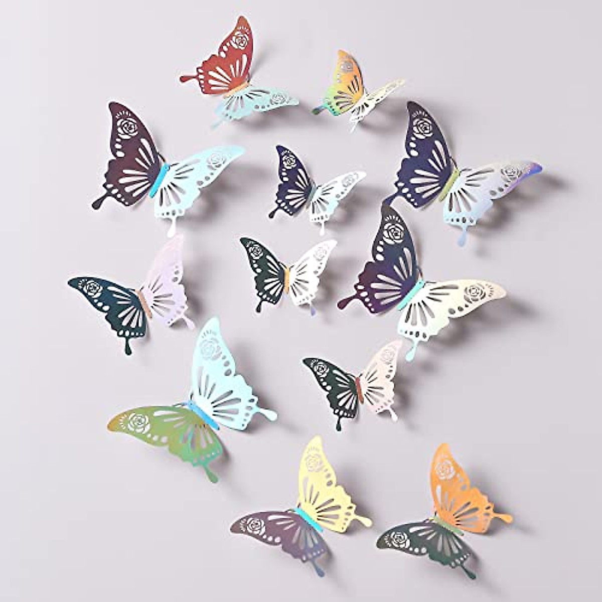 36PCS 3D Butterfly Wall Stickers Mural Stickers 2021 Newest Style, Premium Butterfly Cake Decoration Butterfly Wall Decor Garland Decor Balloon Decor Party Decals For Baby Shower Birthday Kids Girls