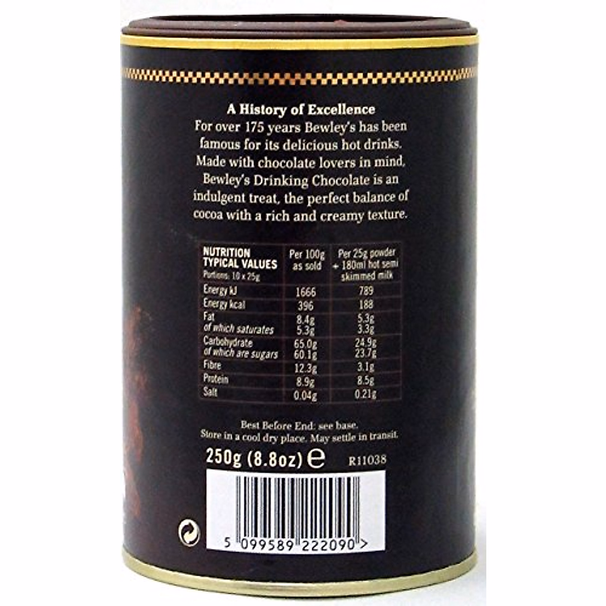 Bewley's Indulgent Hot Drinking Chocolate, 8.8 Ounce