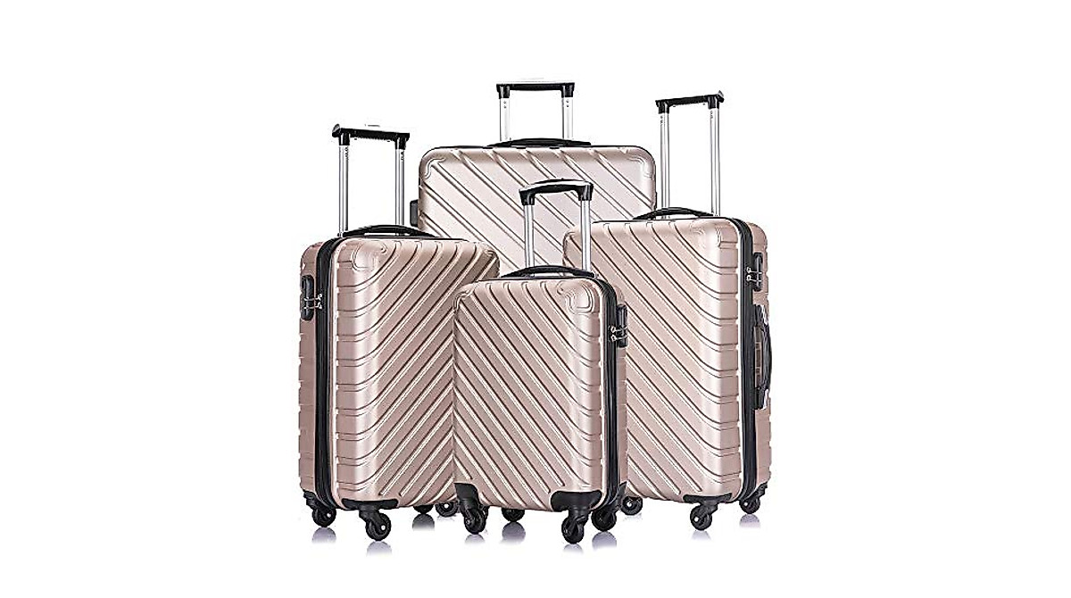 Apelila 5-Piece Hardshell Luggage Set - Champagne Gold