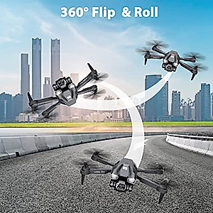 Uiqozok Drone with Camera for Adults, 1080P HD Mini FPV Drones for Kids Beginners, Foldable RC Quadcopter Toys Gifts for Boys Girls with Altitude Hold, 3D Flip, Headless Mode, 3 Speeds, Carrying Case