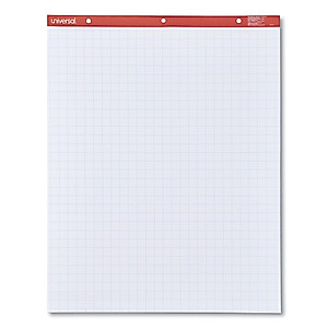 Universal 35602 Recycled Easel Pads, Quadrille Rule, 27 x 34, White, 50 Sheet (Case of 2 Pads)