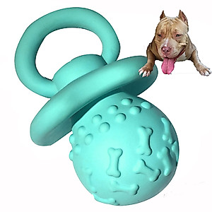 WantChew Latex Dog Squeaky Chew Toy Pacifier 4.33in (Blue), 小型