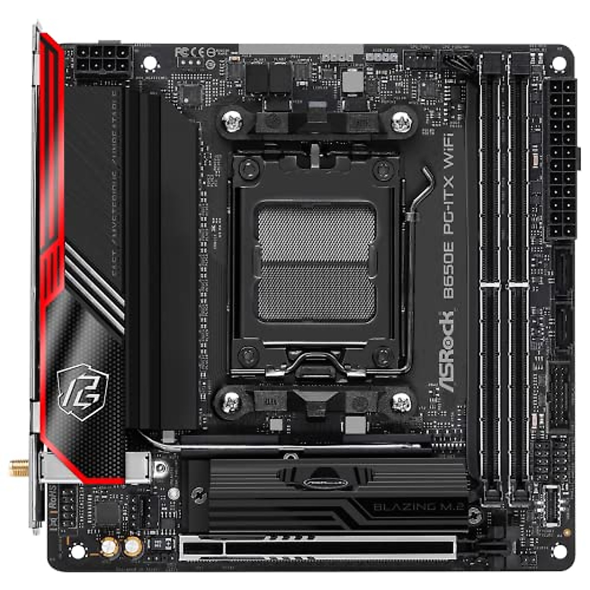 ASRock B650E PG-ITX WiFi AMD Ryzen 7000 Series CPU Compatible (Soket AM5) B650 Mini-ITX Motherboard