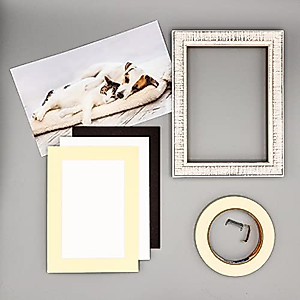 24x36 Mat for 20x30 Photo - Precut Soft Yellow Picture Matboard for Frames 24 x 36 Inches - Bevel Cut Matte to Display Art 20 x 30 Inches - Acid Free Pack of 10 MATS with Backing Boards & Clear Bags