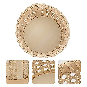 Alipis 2 pcs Cutlery for Storage Hand Cup Pen Snack Brush Rustic Silverware Holder Makeup Sundries X Bread Rattan Food Tray Wicker Pencil Stationery Mini Utensil Picnic Desktop Caddy