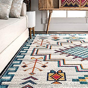nuLOOM Richelle Tribal Medallion Area Rug, 5' x 7' 5", Blue