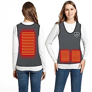 ysgfhgjw Overstock Items Clearance All Prime Heated Vest For Men Women Lightweight Warm Jacket Winter Slim Fit Coat Waterproof Vest (Not Included Battery) Gray Xl