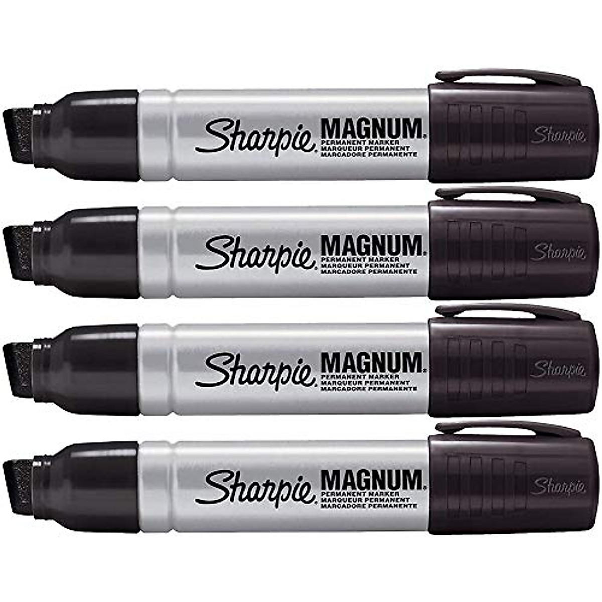 Sharpie Pro Magnum Professional Permanent Marker, Oversized Chisel Tip, Black Ink, Pack of 4