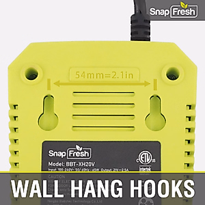 SnapFresh 20V Battery Fast Charger (BBT-XH20V), Work with SnapFresh Batteries of BBT-DC20A & BBT-DC40A