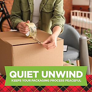 Scotch Sure Start Shipping Packaging Tape, 1.88" x 54.6 yd, Designed for Packing, Shipping and Mailing, No Splitting or Tearing, 3" Core, Clear, 8 Rolls (3450-8)