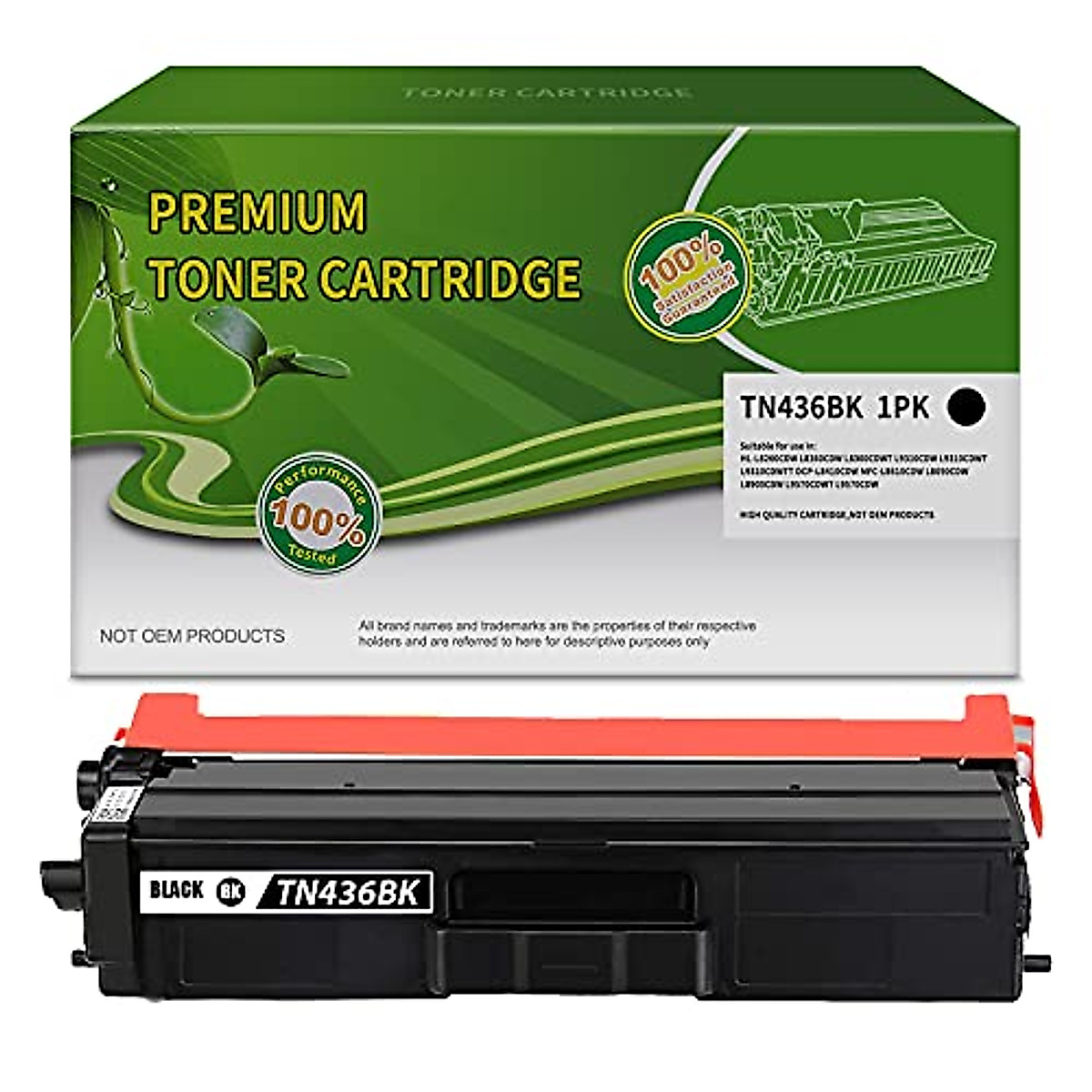 1 Pack Black TN436BK Toner Compatible TN436 TN436 Extra High Yield Toner Cartridge Replacement for Brother MFCL8610CDW L8690CDW L8900CDW L9570CDWT L9570CDW HLL8360CDW
