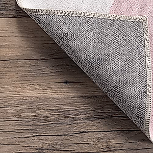 nuLOOM Lilia Machine Washable Kids Cloud Area Rug, 5' x 8', Pink