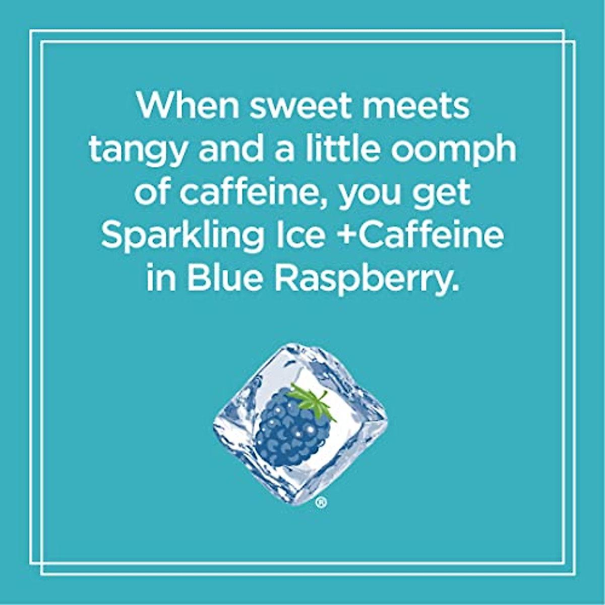 Sparkling Ice +Caffeine Blue Raspberry Sparkling Water, with Antioxidants and Vitamins, Zero Sugar, 16 Fl Oz (Pack of 12)