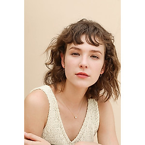 S.Leaf Cubic Zirconia Stud Earrings with Chain Sterling Silver Dangle Earrings for Women (cz-gold)