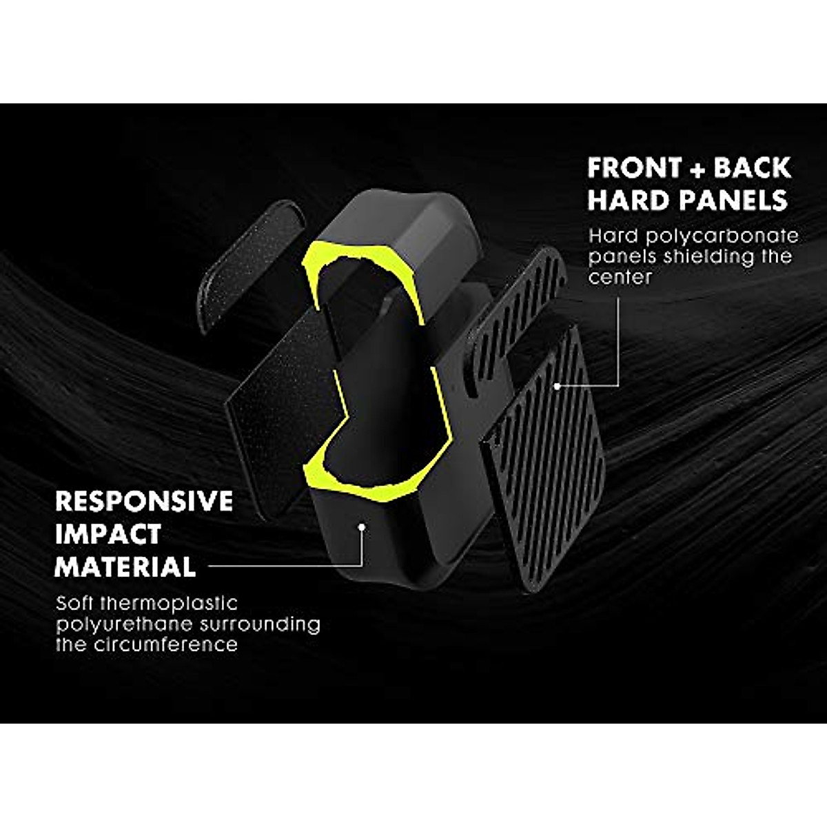 LAUT - Capsule IMPKT for AirPods 2 and 1 Charging Case | Ultra-Tough | Impact Ready | Front LED Visible (Slate)