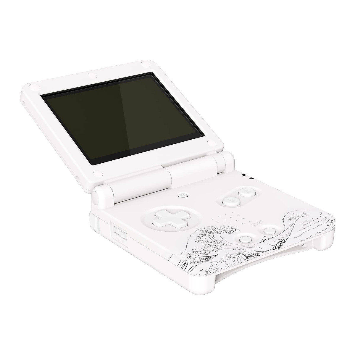 IPS Ready Upgraded eXtremeRate The Great Wave Custom Replacement Housing Shell for Gameboy Advance SP GBA SP – Compatible with Both IPS & Standard LCD – Console & Screen NOT Included