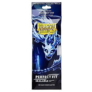 5 Packs Dragon Shield Clear Japanese Sealable Inner Sleeves 100 ct Card Value Bundle!