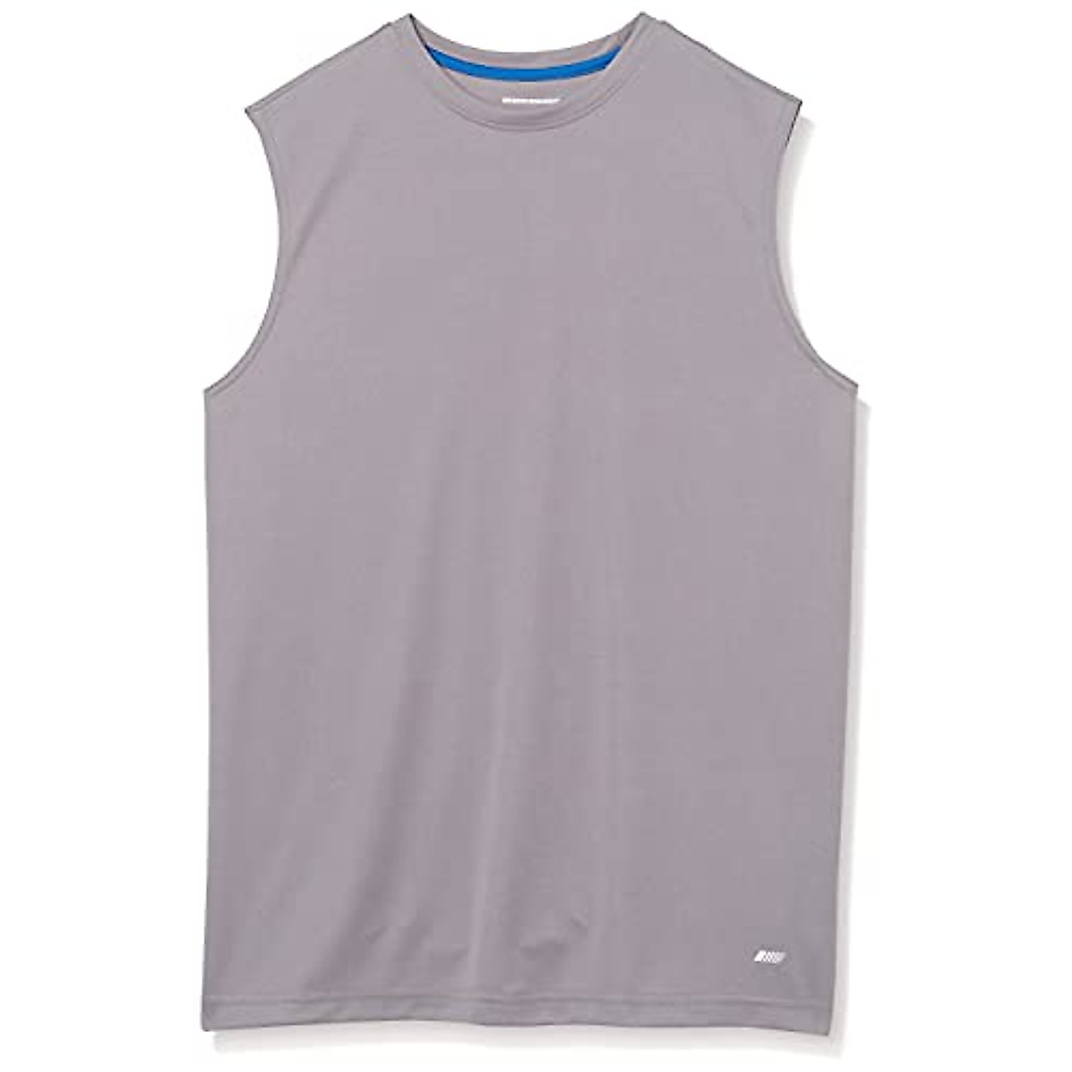 Amazon Essentials Men's Active Performance Tech Muscle Tank, Pack of 2, Medium Grey/Royal Blue, X-Large