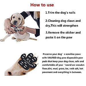 VALFRID Dog Paw Protector Anti-Slip Grips to Keeps Dogs from Slipping On Hardwood Floors,Disposable Self Adhesive Resistant Dog Shoes Booties Socks Replacemen XXL 24 Pieces
