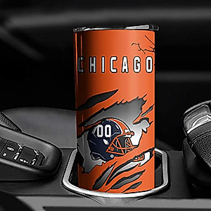 20oz Customs Football City Tumbler with Lid and Straws, Personalized Football GIfts for Fans, Travel Cup Adds Your Name and Number