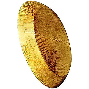 Will and Weaves Indian Traditional Brass Hammered Dough Mixer Atta Parant Size -14 Inch Parat Dough Maker