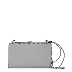 The Sak Womens Iris Large Smartphone Crossbody cross body handbags, Light Smoke Leaf Embossed, One Size US