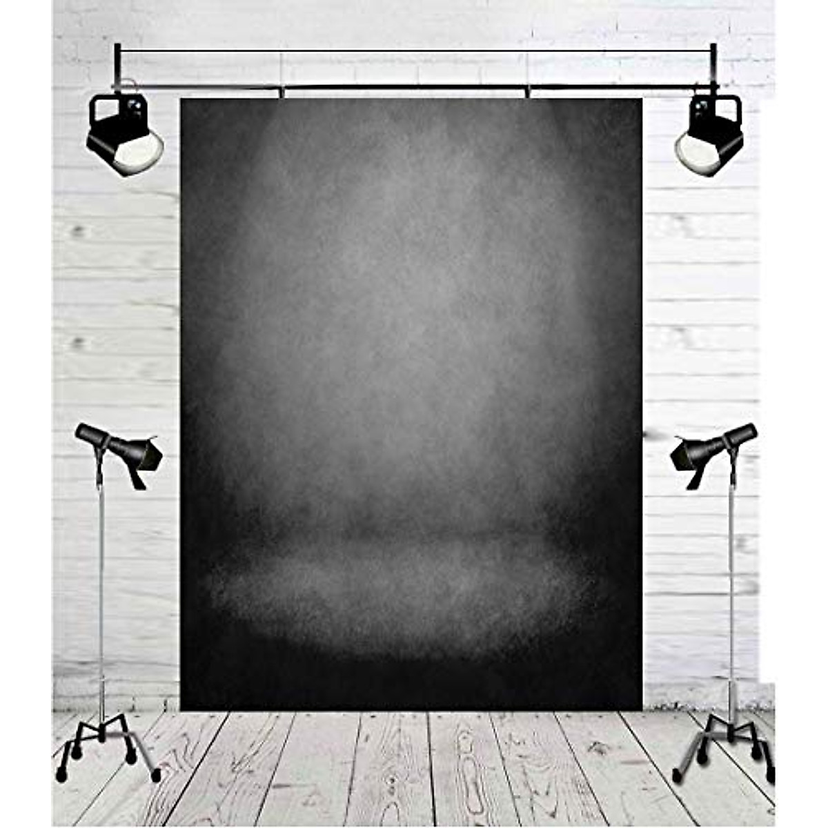 Black Abstract Portrait Backdrop Black Gray Solid Color Photography Background Adult Professional Portrait Studio Booth Props 5x7FT