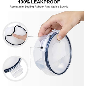 HIUZAR 40 Pcs Food Storage Containers Set with Snap Lids（20 Lids+20 Containers）, Plastic Leak-Proof Containers for Kitchen Organization, BPA-Free Containers Food Meal Prep with Free Labels&Marker