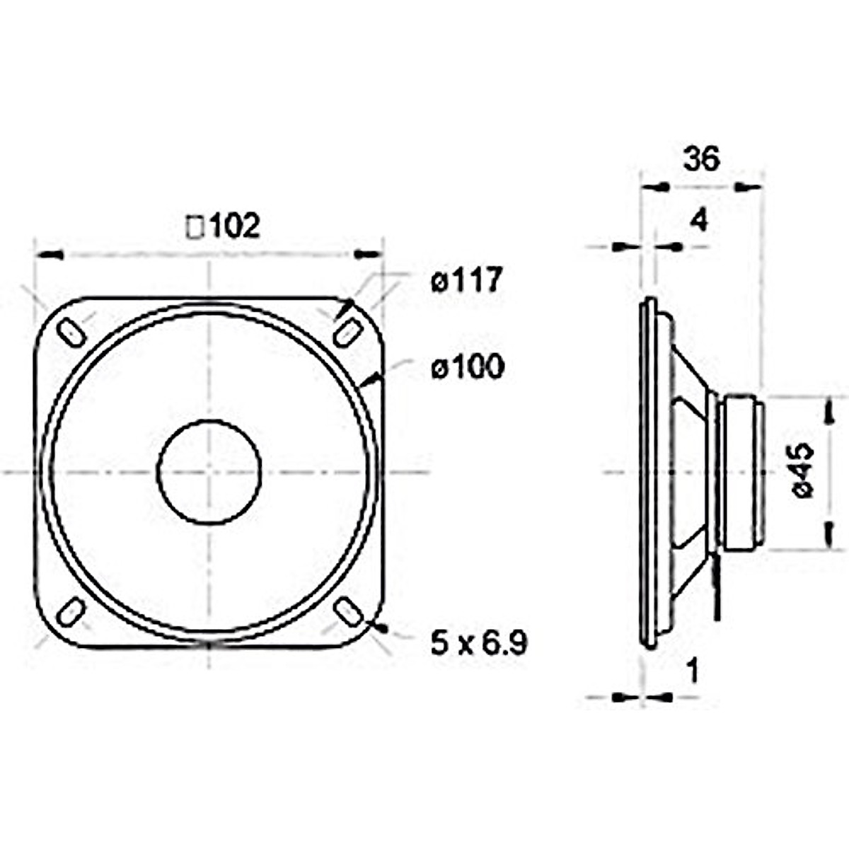 Visaton R10S 4" Full Range Speaker 8 Ohm