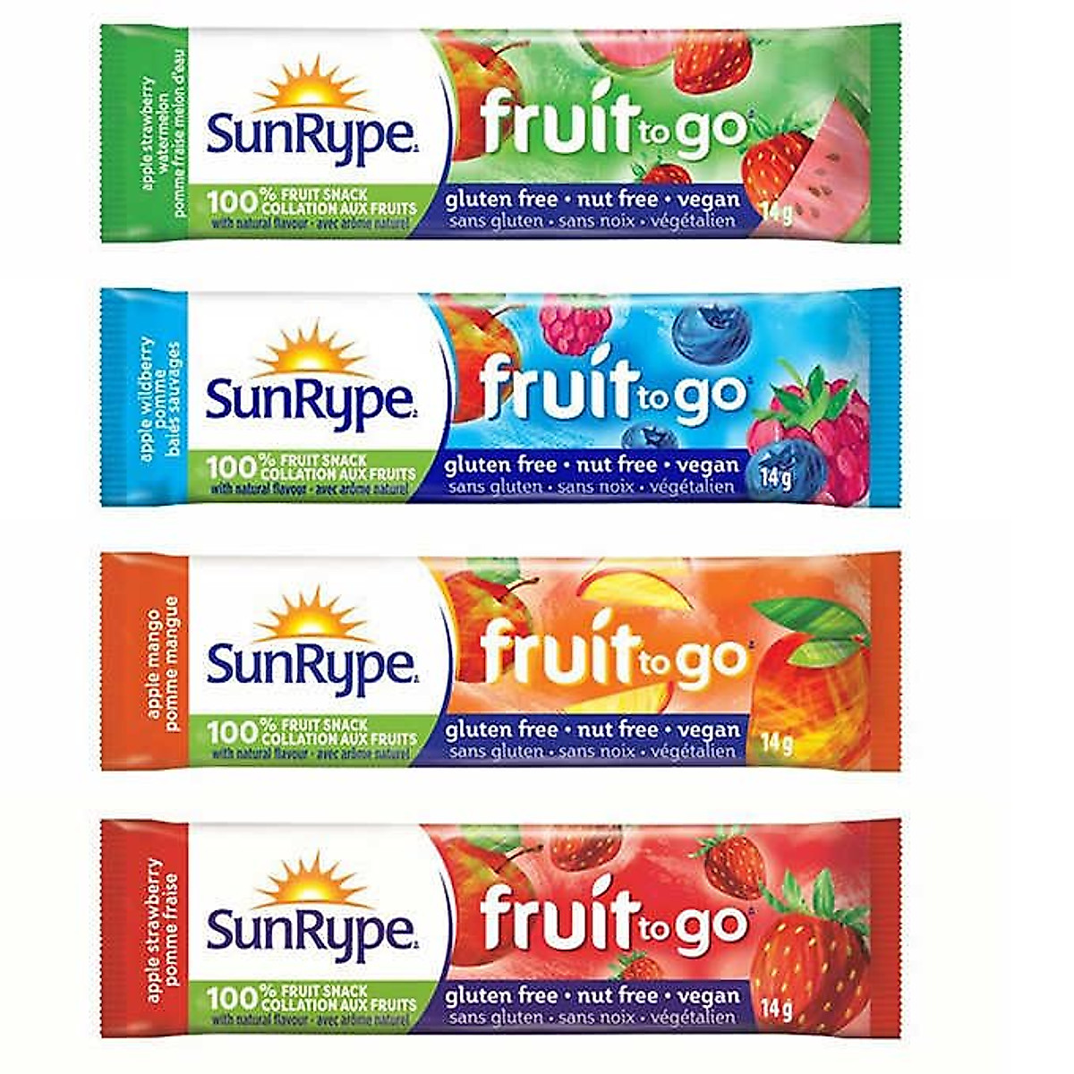 SunRype Fruit to Go (72ct) 14g (0.49 oz.) Snacks, Variety Pack (Imported from Canada)