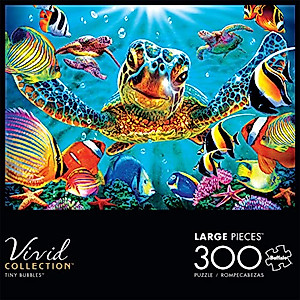 Buffalo Games - Vivid Collection - Tiny Bubbles - 300 Large Piece Jigsaw Puzzle , Blue