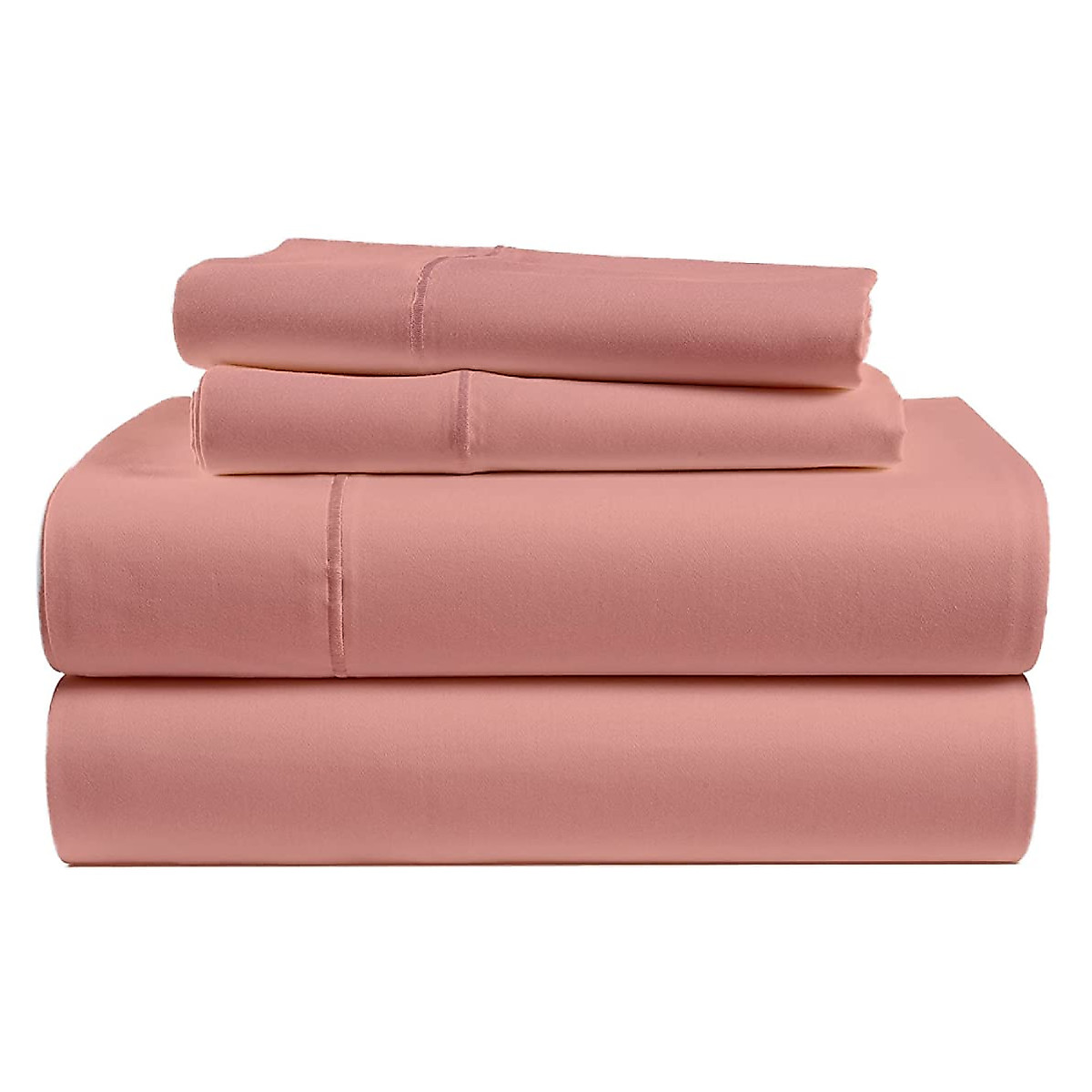 Luxora Bedding Heavy Wight 100% Egyptian Cotton, 1000 Thread Count Sheet Set Full Size Peach Bed Sheets,8 Inches Deep Pocket