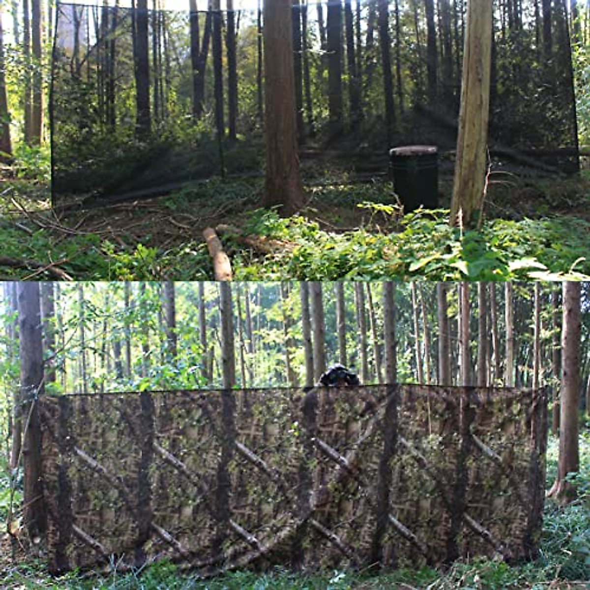 AUSCAMOTEK One Way See Through Camouflage Mesh Camo Netting Material for Hunting Ground Blind 5X13FT