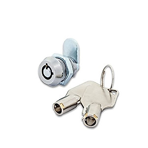 FJM Security 2200AL-KA Miniature Tubular Cam Lock with 1/2" Cylinder and Chrome Finish, Keyed Alike