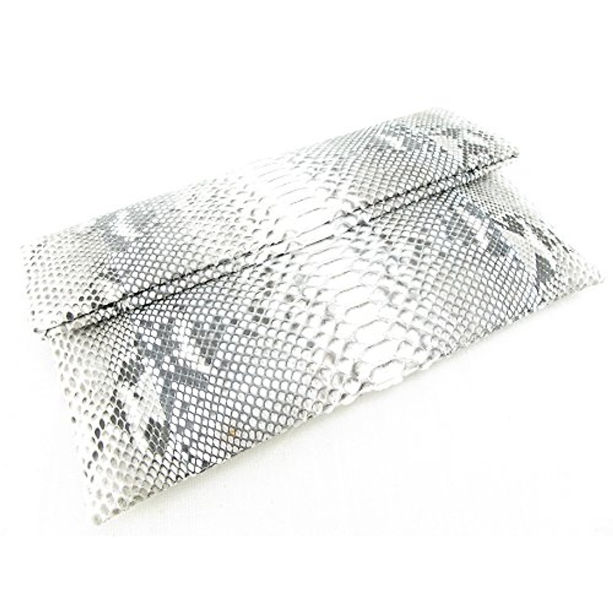 Pelgio Genuine Python Snake Skin Leather Soft Fold Clutch Bag Purse (Scale Reticulated Matte Natural)