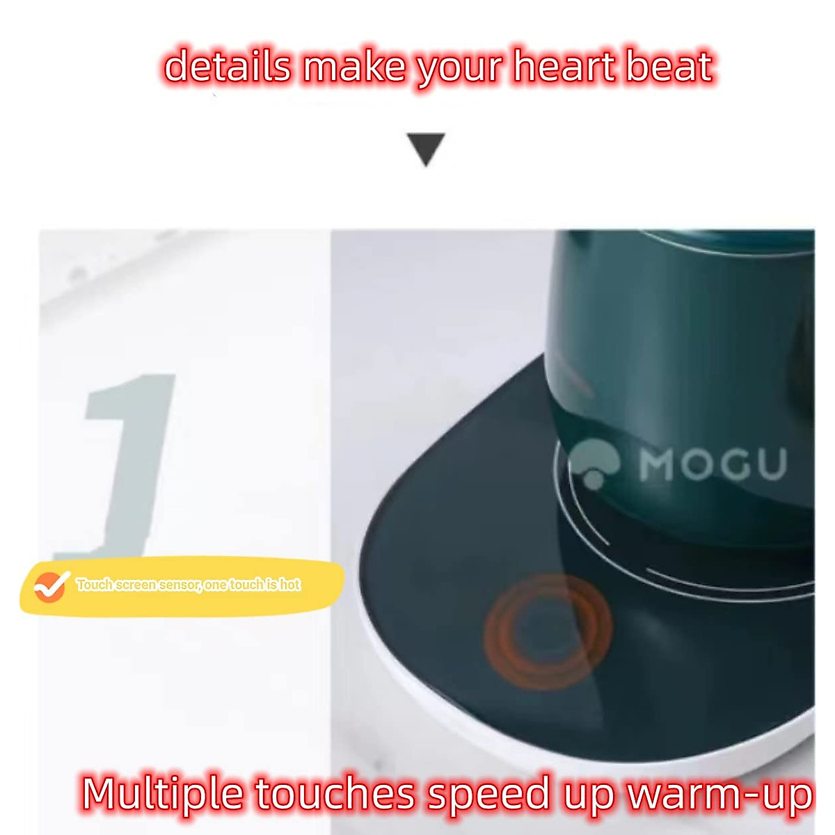 ZAKWAS Brewing Coffee Mug, 15.5oz (450.5g), set, medium ceramic mug with heater, spoon and lid, suitable for men, women and gifts for friends.