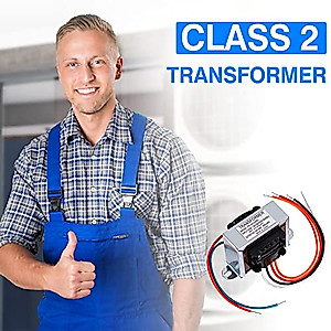 24V 40VA Control Transformer， Primary 120, 208, 240V Secondary 24V Isolation Transformers，24V Transformer with Foot Mount for HVAC Furnace Multi Tap