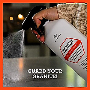 Granite Sealer & Protector – Best Stone Polish, Protectant & Care Product – Easy Maintenance for Clean Countertop Surface, Marble, Tile – No Streaks, Stains, Haze, or Spots - 18 OZ - TriNova