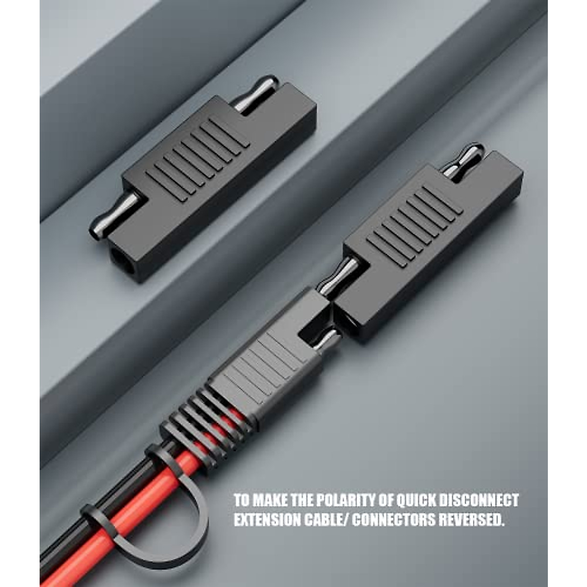 BERLAT SAE Connector SAE to SAE Polarity Reverse Quick Disconnect Cable Plug Adapter for Solar Panel Battery Power Charger - 5Pack