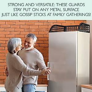 ELTOW Laundry Guard with Silicone Gap Cover, Magnetic Fence for Washer/Dryer to Keep Clothes from Falling Behind, with 8 Strong Magnets, Laundry Room Accessories, Fits Most Washers (Black)