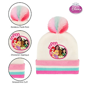 Disney Girls' Winter Earmuffs and Kids Gloves Set, Princess for Ages, Age 4-7