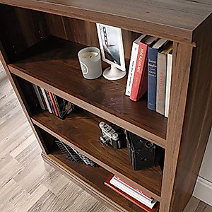 Sauder Miscellaneous Bookcase, L: 35.28" x W: 13.23" x H: 43.78", Grand Walnut finish