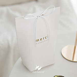 HUIHUANG Solid Color Satin Ribbon 1/8 inch x 100 Yards Roll Ribbon for Crafts (White)