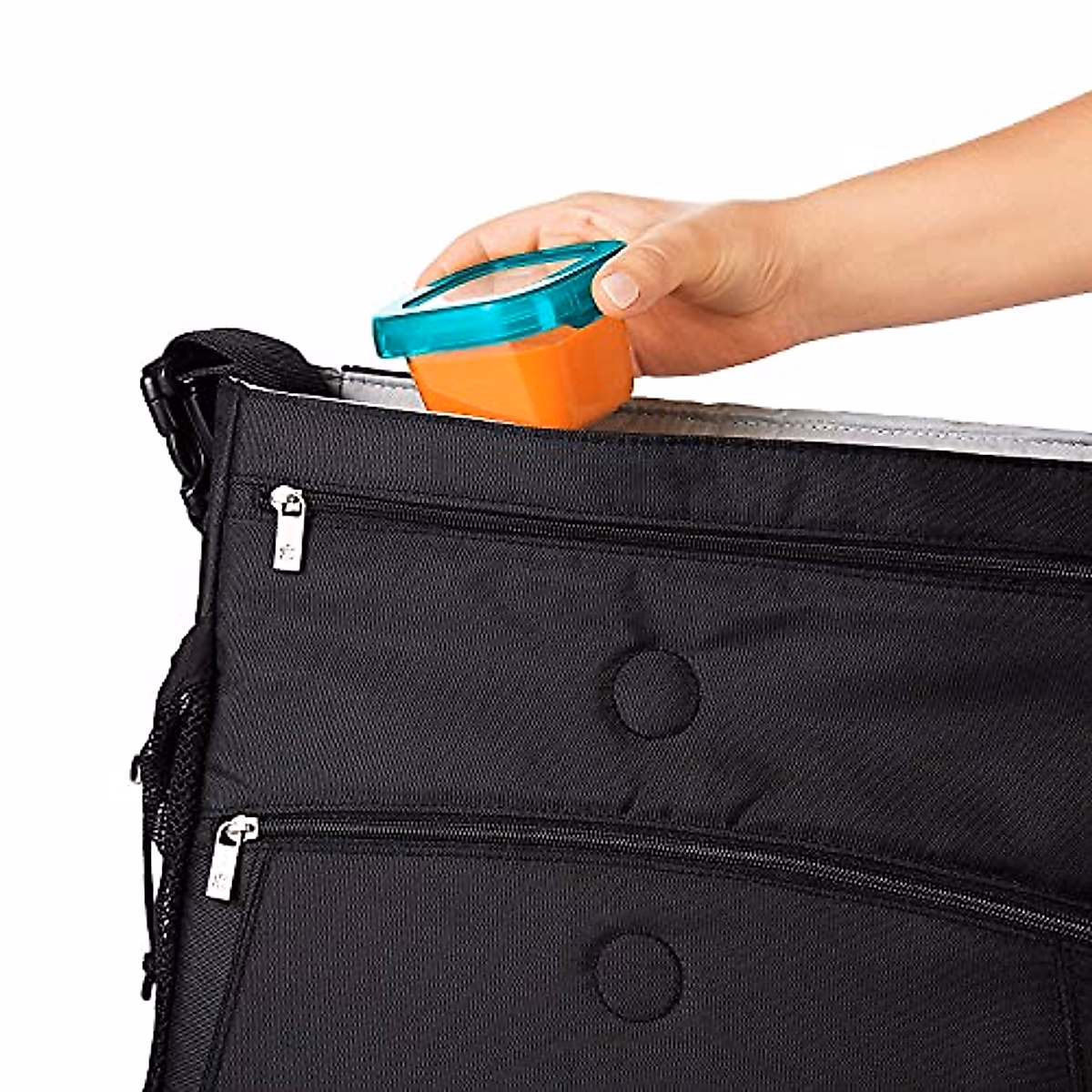 OXO Tot Baby Blocks Food Storage Containers, Teal, 4 Ounce - Set of 2