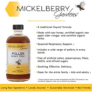 Pollen Honey Tonic - Herbal Supplement - Natural Respiratory Support (8 ounces)