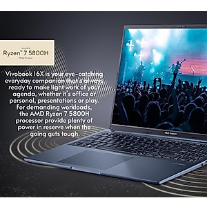 ASUS 2023 Newest Vivobook Slim Laptop, 16" WUXGA Display, 8-Core AMD Ryzen 7 5800HS (Beats i7-1195G7), AMD Radeon Graphics, WiFi 6, Chiclet Keyboard, Windows 11 Home(40GB|2TB SSD)