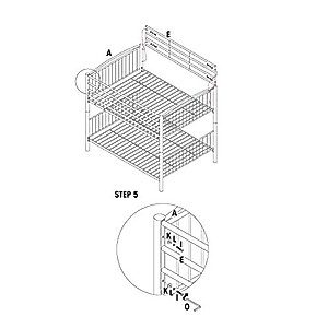 Powell Heavy Metal Bunk Bed, Full-Over-Full, Black