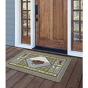 Brumlow MILLS Snow Cabin Washable Let It Snow Print Indoor or Outdoor Holiday Rug for Living or Dining Room Mat, Bedroom Carpet and Kitchen Runner Rug, 30" x 46", Neutral