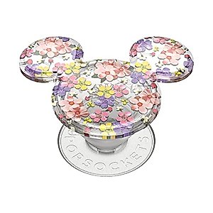 ​​​​PopSockets Phone Grip with Expanding Kickstand, PopSockets for Phone, Disney, Mickey Earridescent - Cascading Flowers